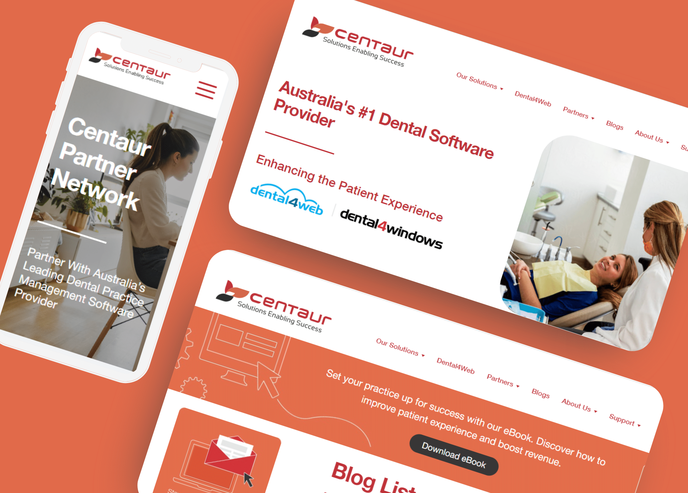 Centaur Dental Software Provider Website Redesign